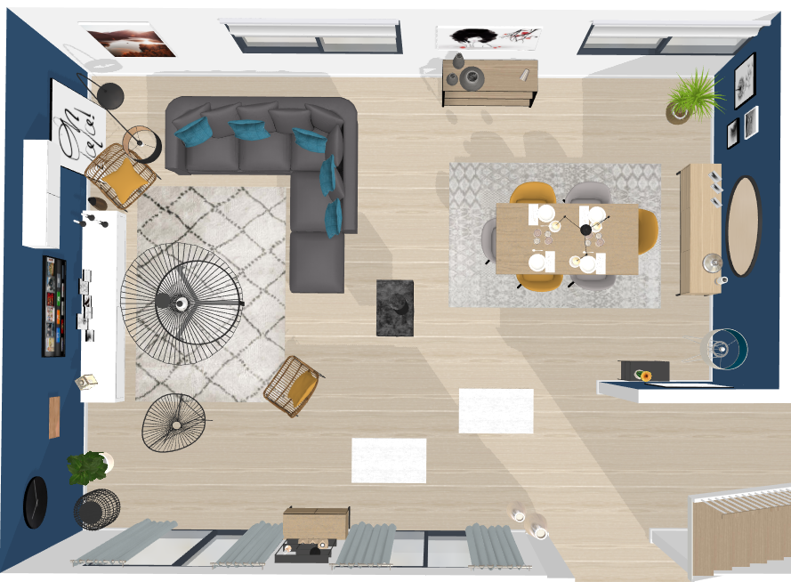 Aménagement et décoration d’un double séjour d’une maison à Bordeaux ...